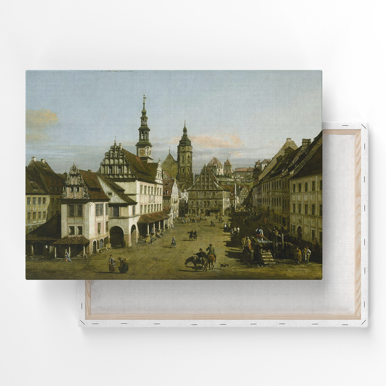 Картина на холсте, репродукция / Бернардо Беллотто - The Marketplace at Pirna / Размер 30 x 40 см