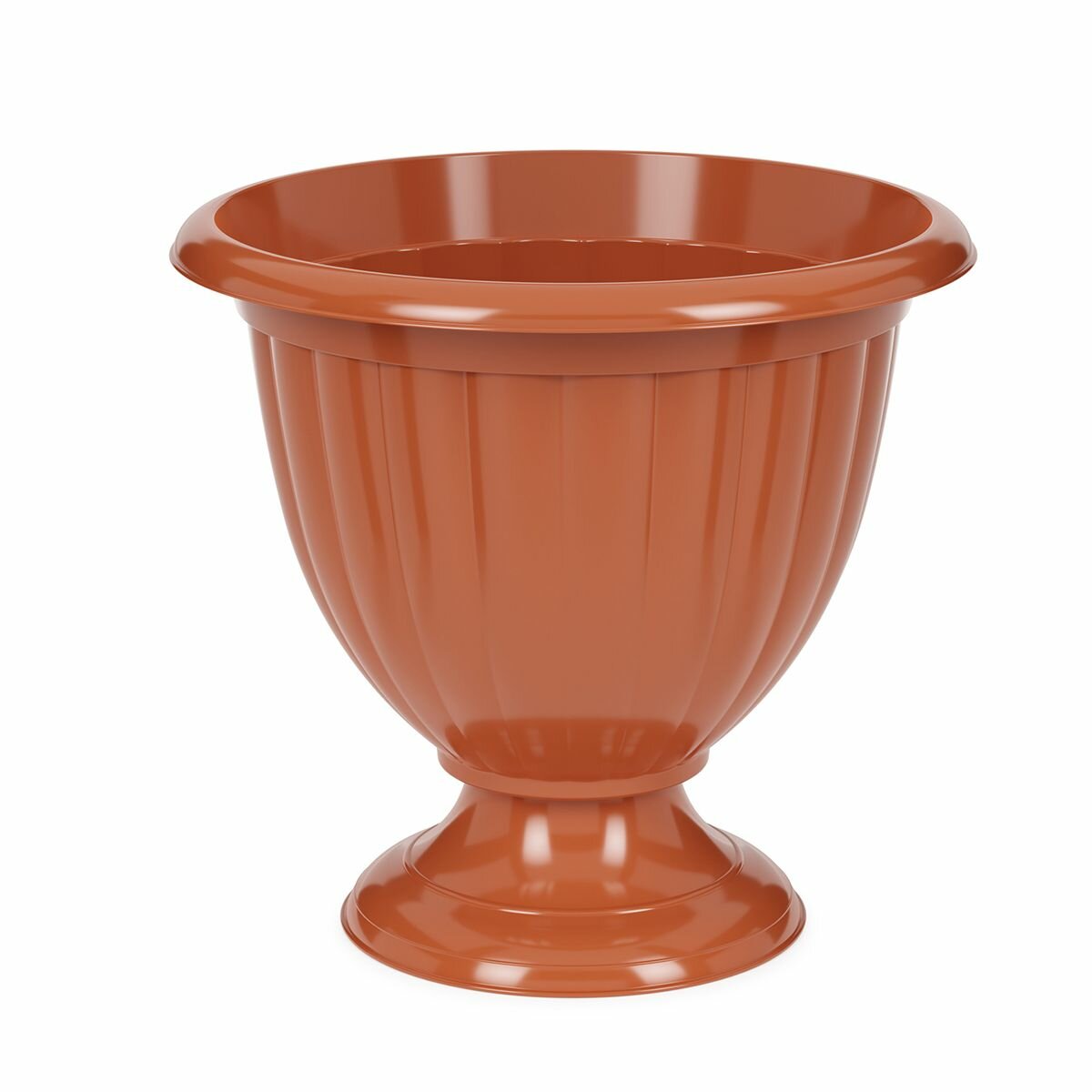 Вазон Альтернатива Жасмин на 18 литров, цвет: коричневый, пластик