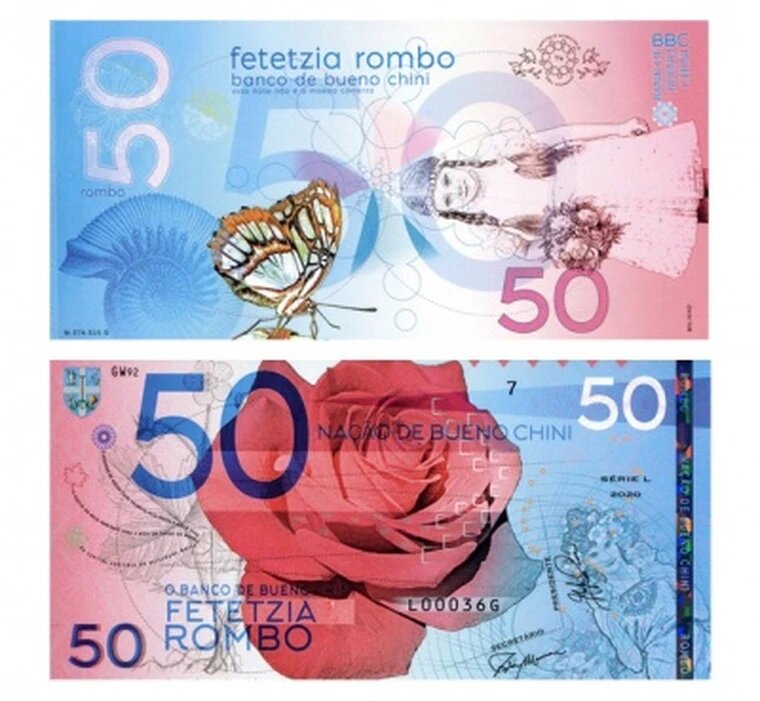50 rombo 2020 Bank of Bueno Chini, сувенирная бона, сувенирная копия UNC, банкноты и купюры редкие коллекционные