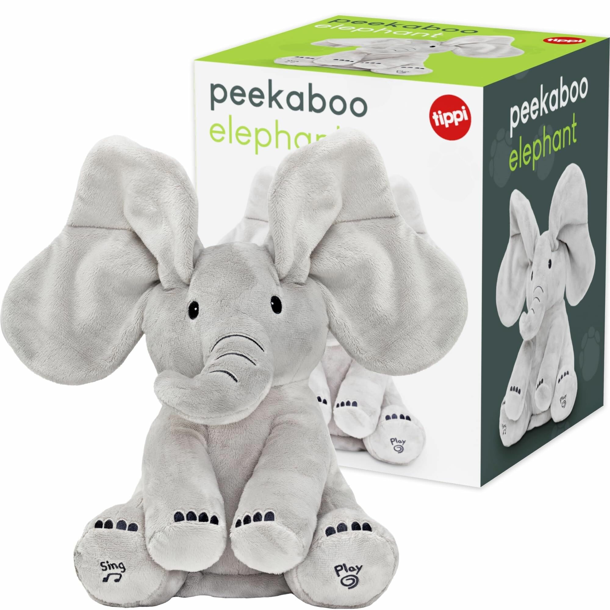 Игрушка слон Peek a Boo, интерактивная поющая игрушка-слоненок с хлопающими ушами для новорожденных мальчиков или девочек-GM829！