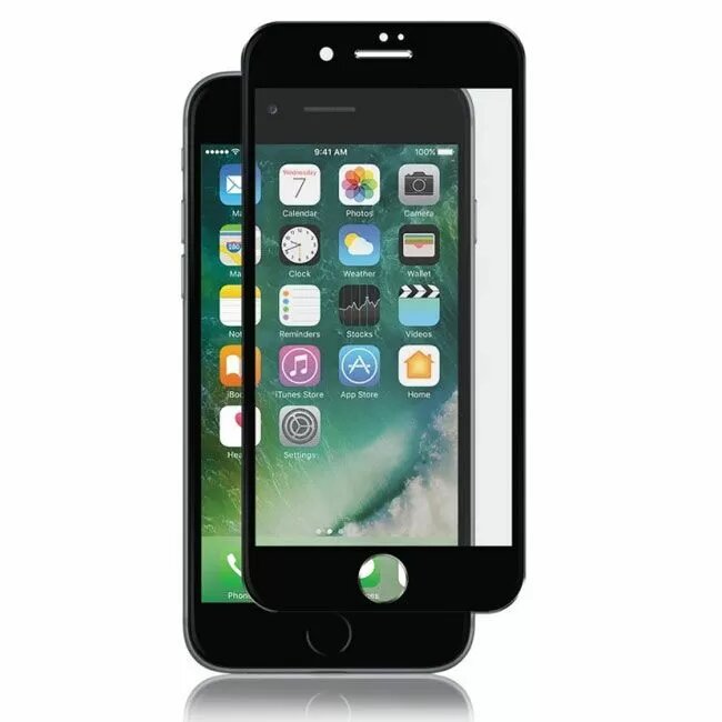 Защитное стекло и кабель для iPhone 7, 8, Remax GL-036 Zeus Series 3D Matte Tempered Glass, черный