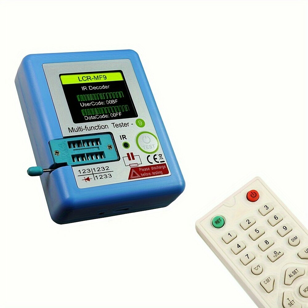 1 шт. LCR-MF9 продвинутый USB-перезаряжаемый мультиметр с 1.8-дюймовым TFT LCD-дисплеем, тестер диодов, транзисторов, конденсаторов и сопротивления