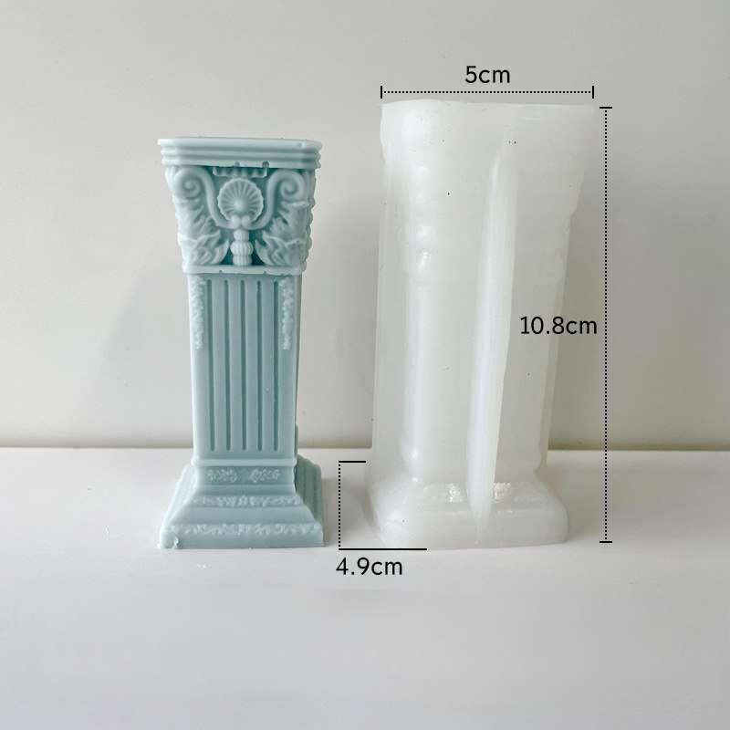 Форма силиконовая - Римская колонна - молд для отлива свечей, мыла, льда, гипса.