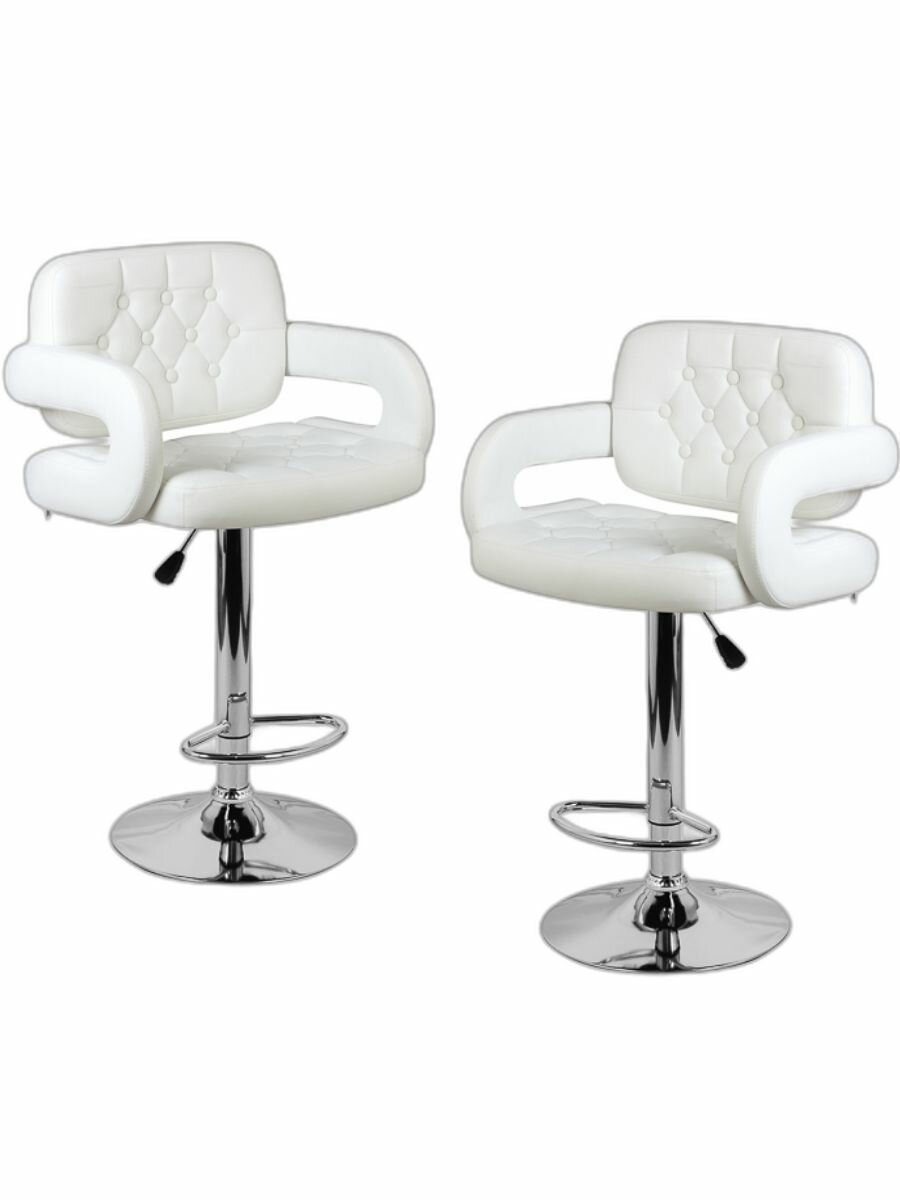 Барные стулья мягкие. Комплект барных стульев Тиесто с высокой спинкой белого цвета