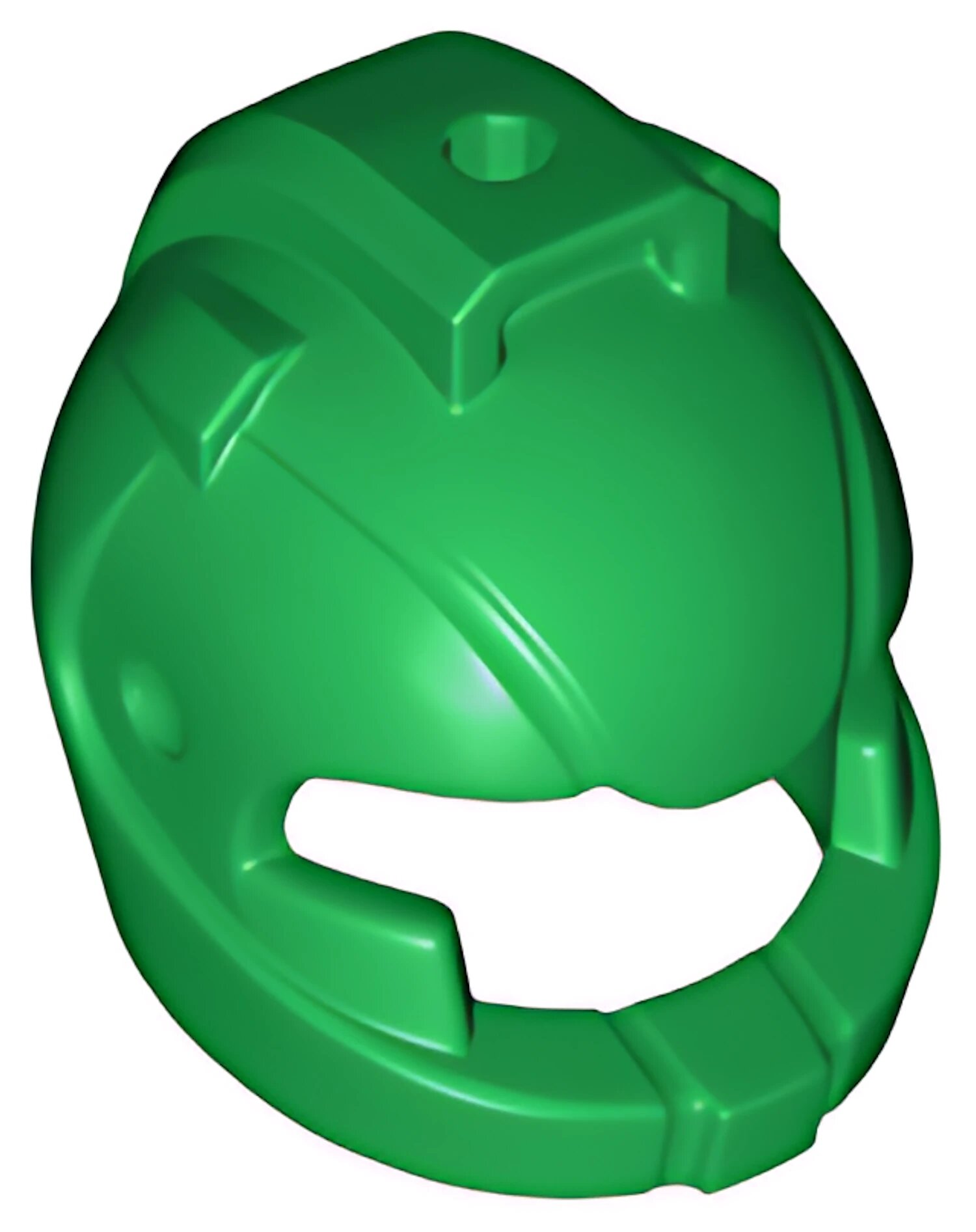 Деталь LEGO Lego Minifigure, Headgear Helmet Space with Air Intakes and Hole on Top 22380 Green U
