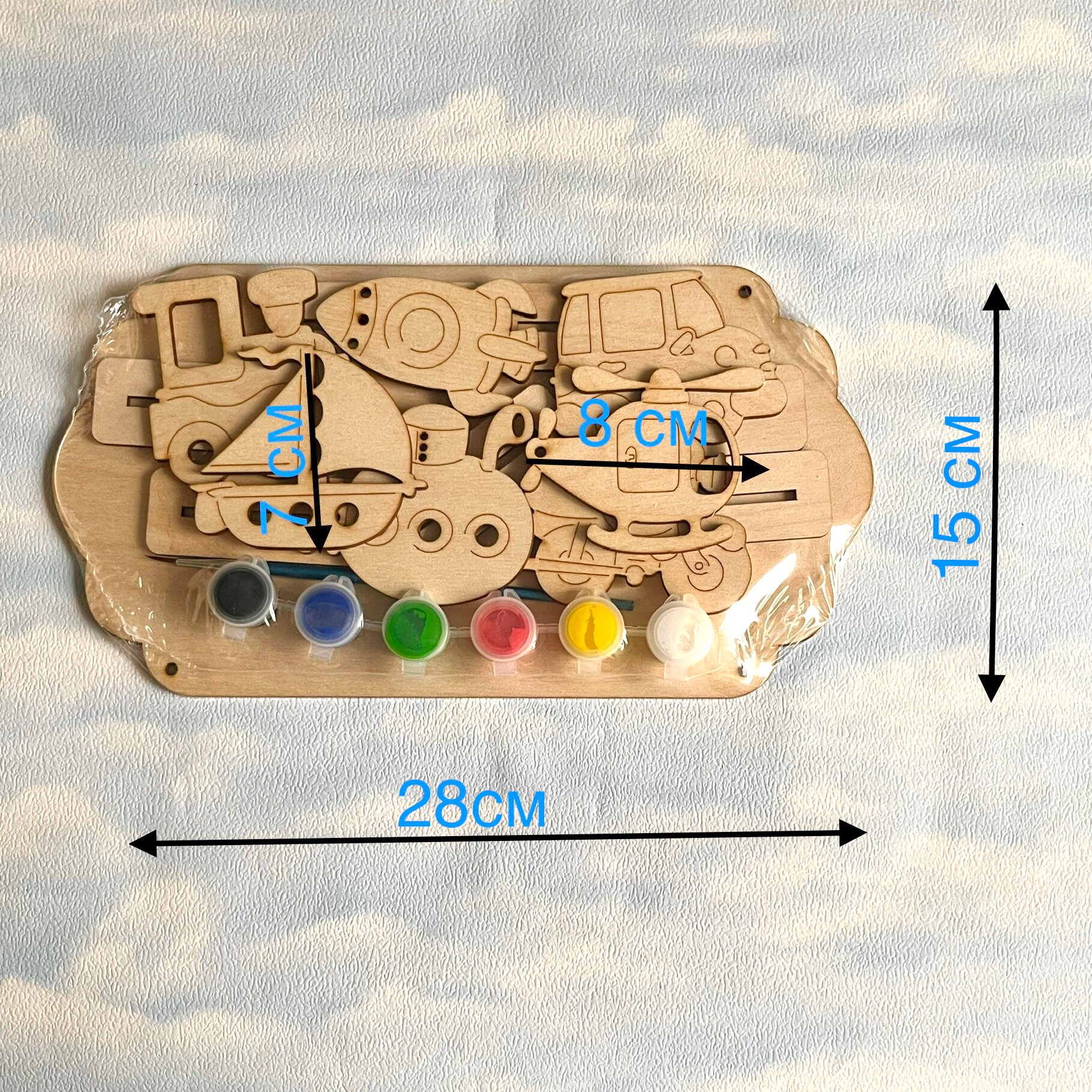 Игра раскраска 3Д деревянная Транспорт раскраска из дерева Раскраска 3D