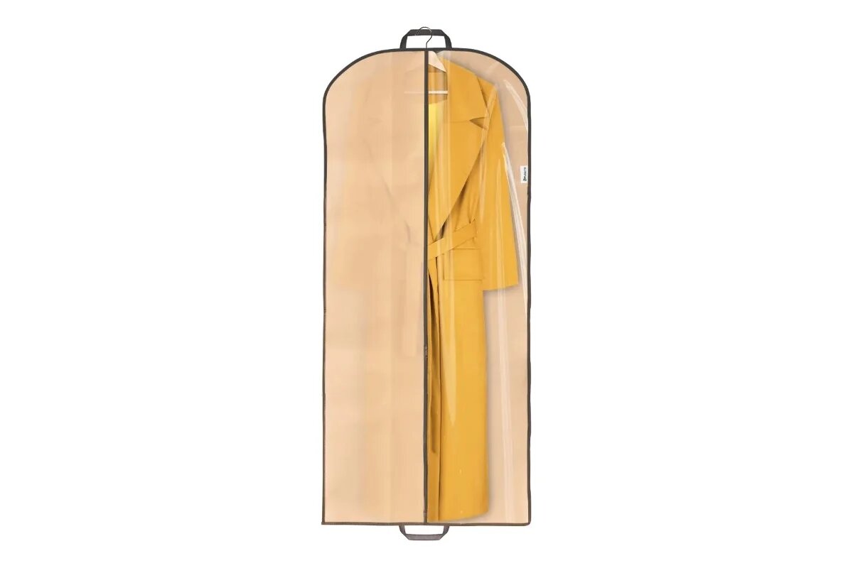 PATERRA чехол для одежды с молнией и прозрачным окном, ручки, 61×137 см, нетканый ПВХ