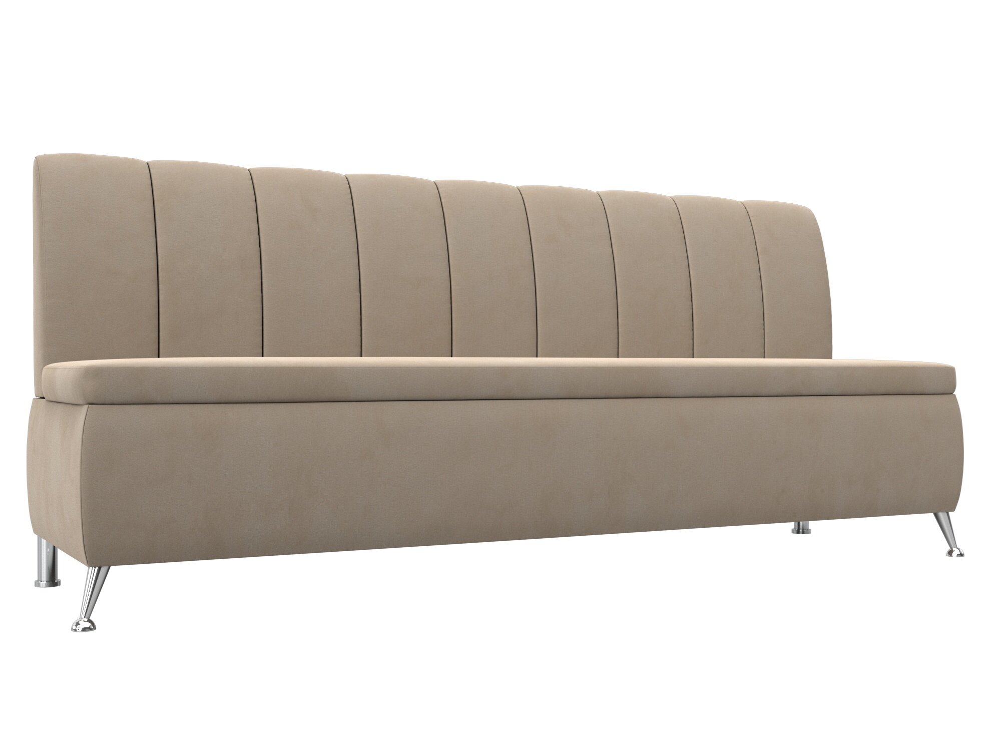 Диван кухонный прямой Кантри, велюр, механизм нераскладной, бежевый, 182x57x88см. Хит Диванов