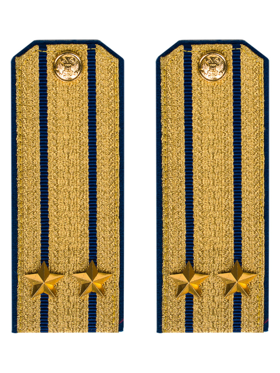 Погоны парадные Фсб золотые картон звание Подполковник