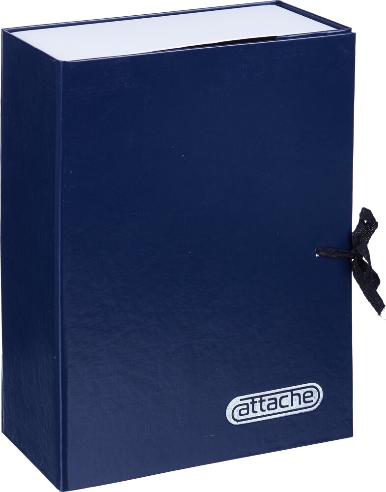 Папка архивная Attache 100 мм, винил, синяя