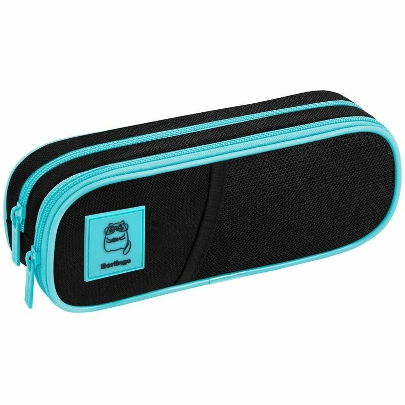 Пенал мягкий Berlingo 2 отделения, 220х80х50 мм Clever cat, полиэстер, внутренний органайзер PM09064