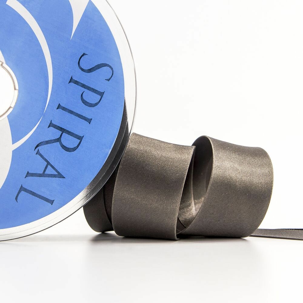 Косая бейка SAFISA Атласная, 30 мм, 25 м, цвет 68, Темно-серый