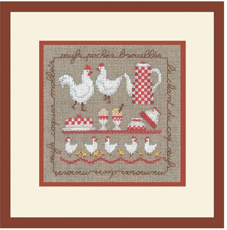 Набор для вышивания Le Bonheur Des Dames Les Poules, Куры, 11,5х11 см (ND. BD.2256)
