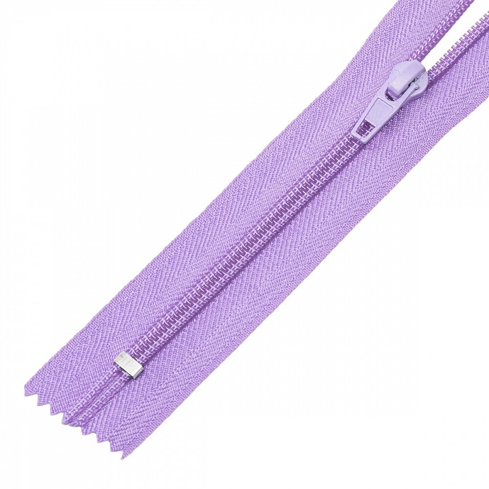 Молния MaxZipper пластиковая, Спираль, №5-N, 18 см, неразъемная, цвет F166, лавандовый, 50 шт (F. ПЛ5N.18.166)