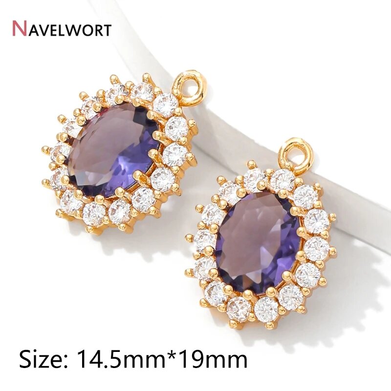 NAVELWORT Овальные подвески 18K gold plated