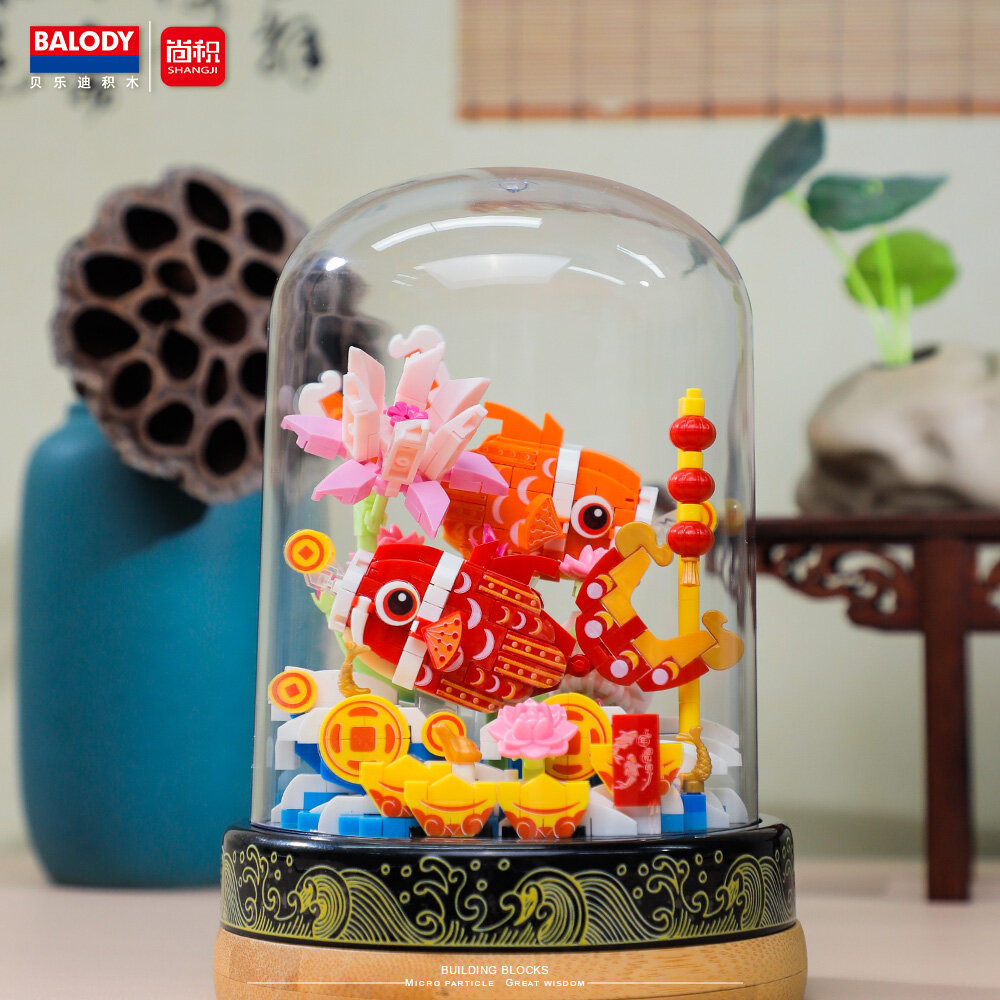 Конструктор 3D из миниблоков Balody Рыбки в Колбе, 698 деталей - BA16575