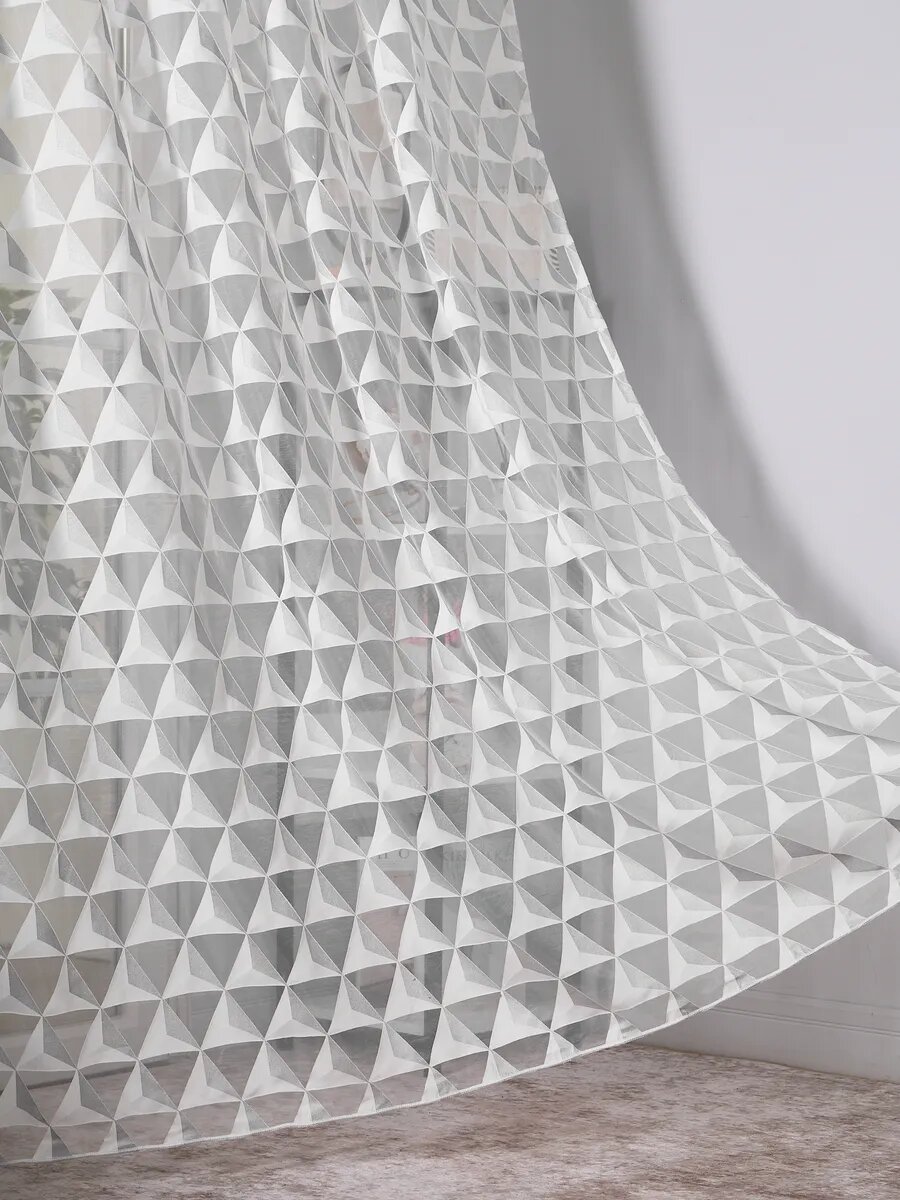 Тюль SANPA HOME, органза с напечатанным рисунком, в гостиную, 300х260см-1шт