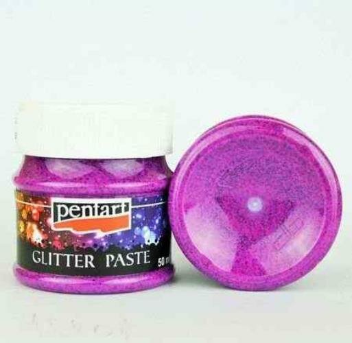 Pentart Паста с блёстками, мелкое зерно, 50 мл, лиловый