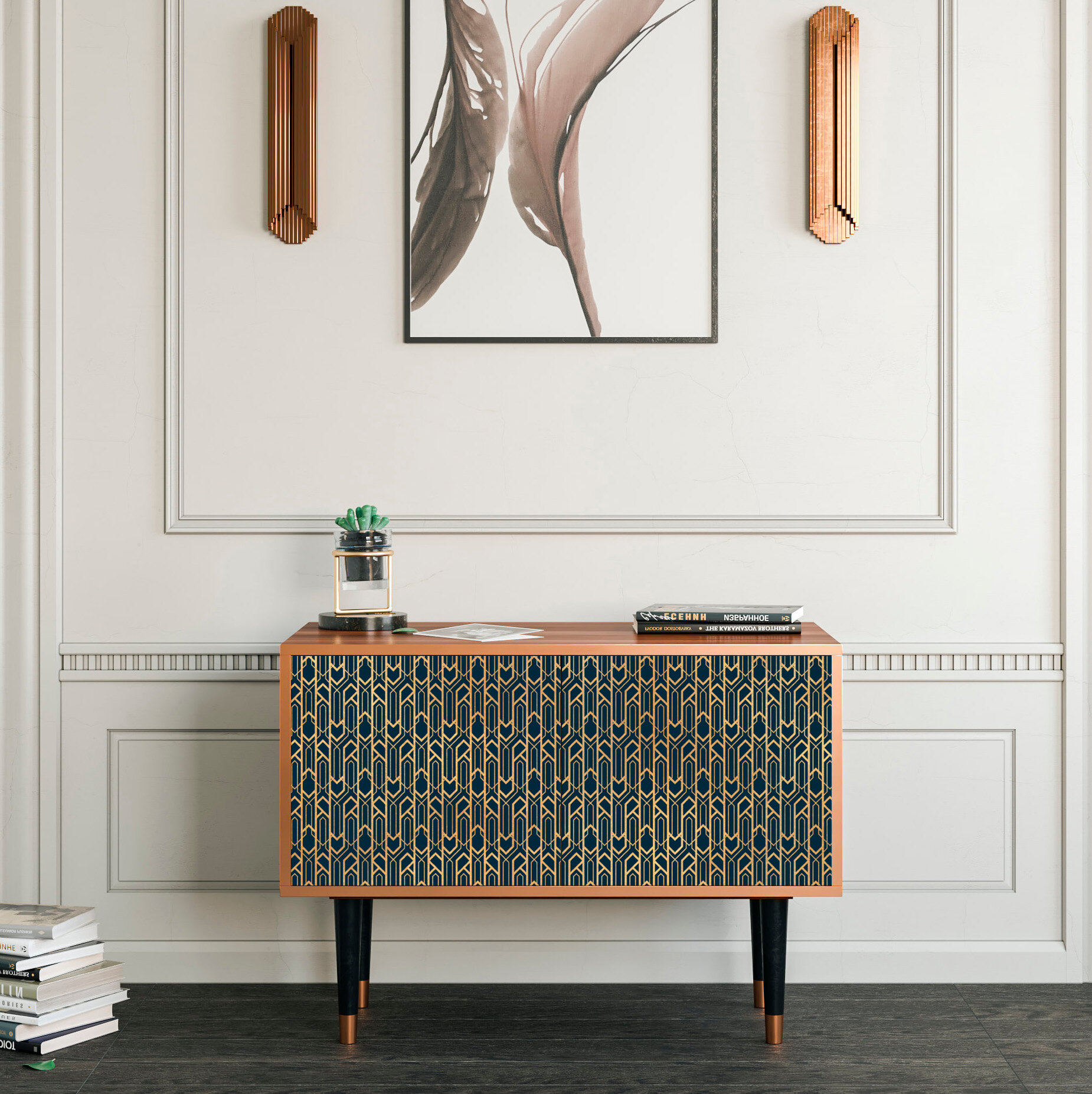 Комод - STORYZ - S1 Golden Empire, Размер - 94 x 69 x 48 см, Цвет корпуса - , Орех