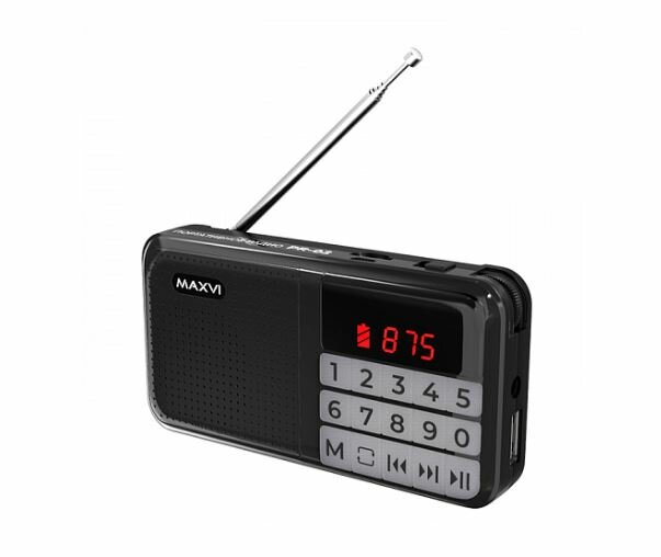 Радиоприемник Maxvi PR-02 черный