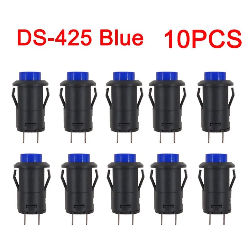 Самозапирающиеся кнопки DS-425 Blue 10pcs