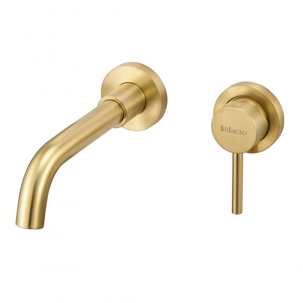 Смеситель для раковины настенный Milacio Ultra MCU.552. GD золото