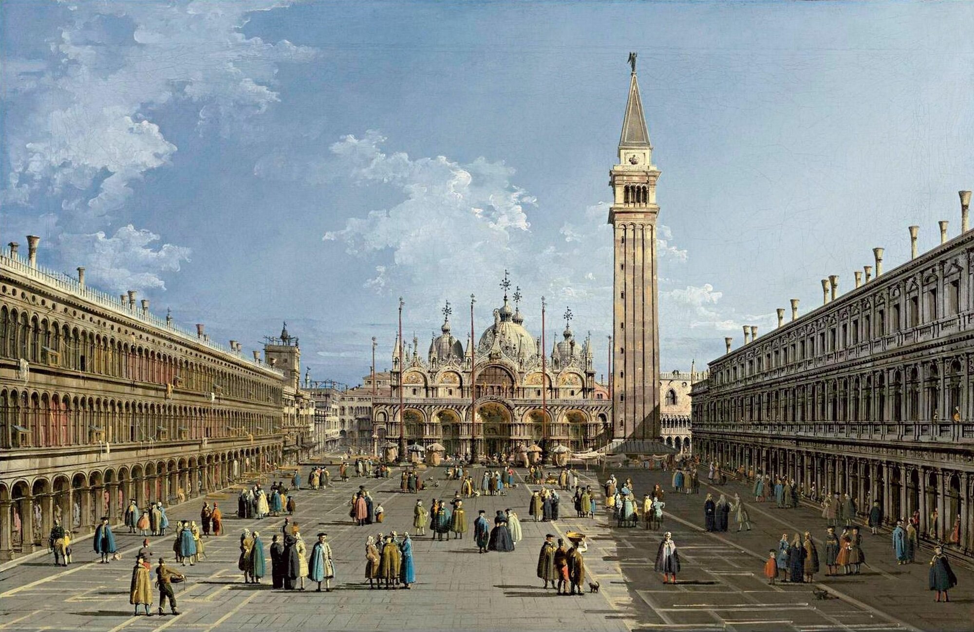 Картина Бернардо Беллотто Площадь Сан-Марко в Венеции 80х52 см