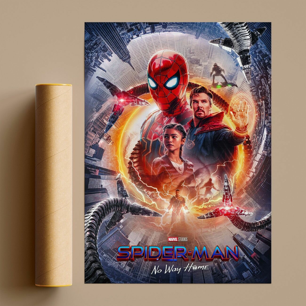 Постер Человек паук 50х70 см без рамы/ Марвел, Человек Паук, Питер Паркер/ Плакат для интерьера, в подарок