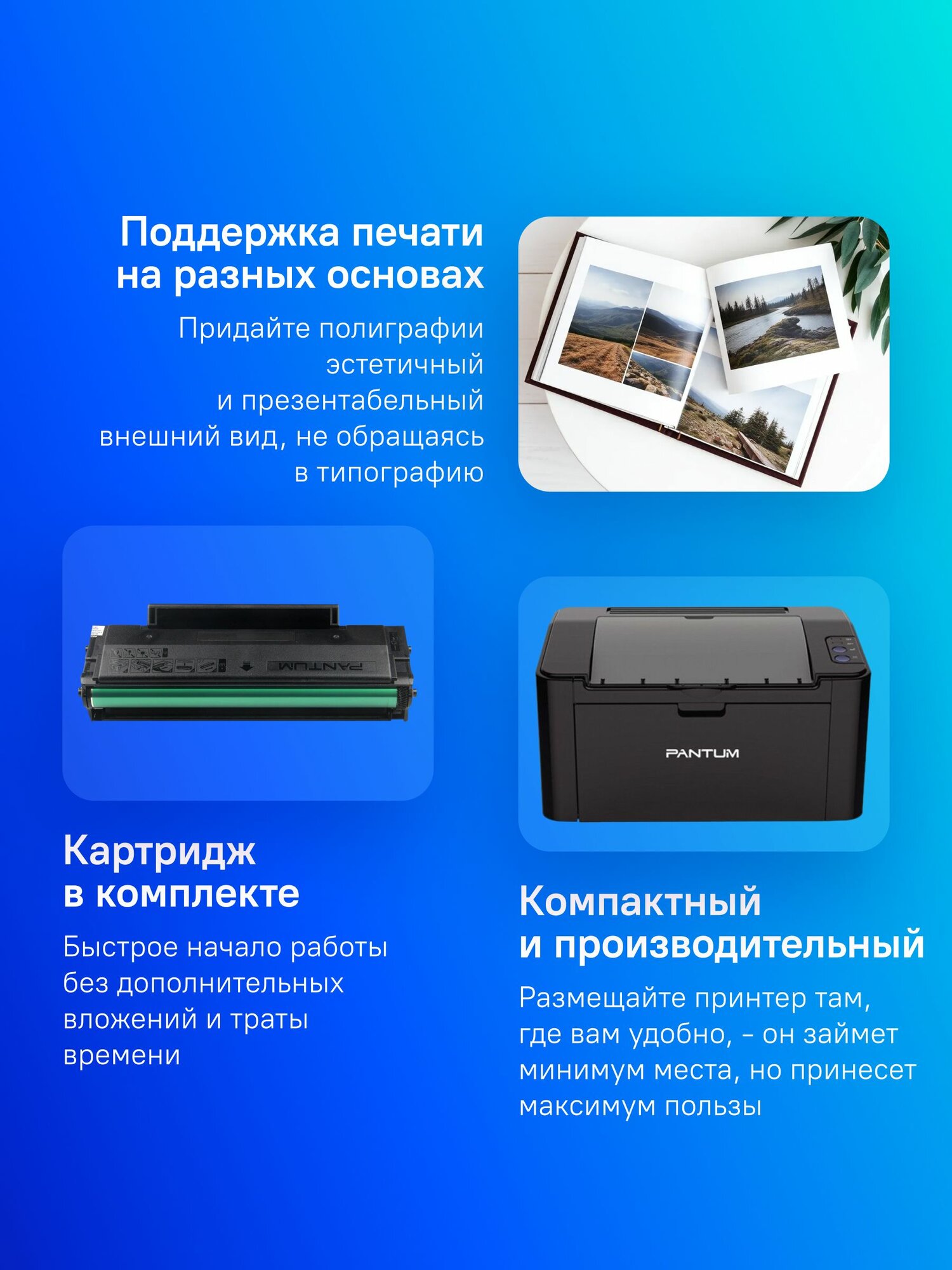 Принтер Pantum P2500 черный — фото 1