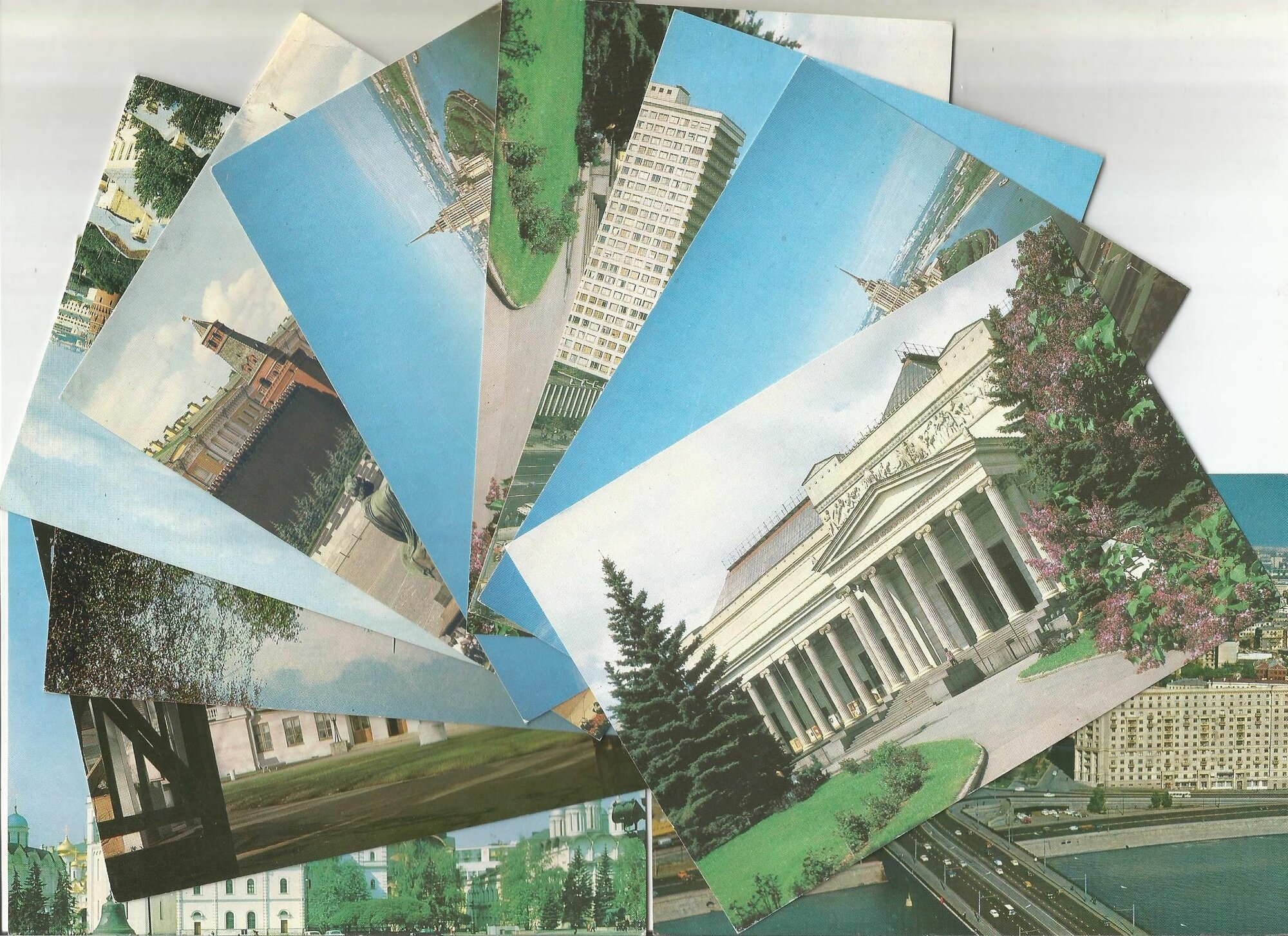 Набор открыток СССР 1978-1986 год. Города. Москва. Чистые, комплект 12 штук. Карточка коллекционная
