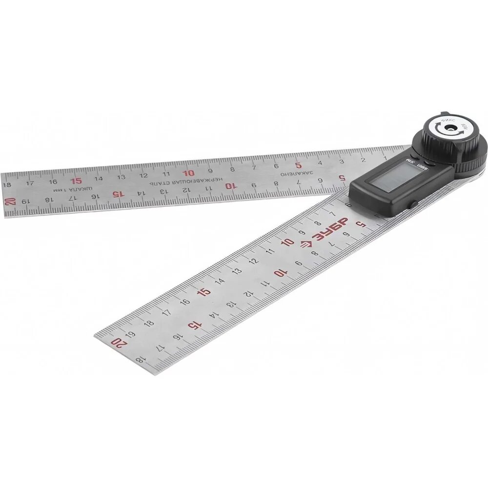 Транспортир-угломер Зубр из нержавеющей стали, многофункц, электронный, точность 0,3 град