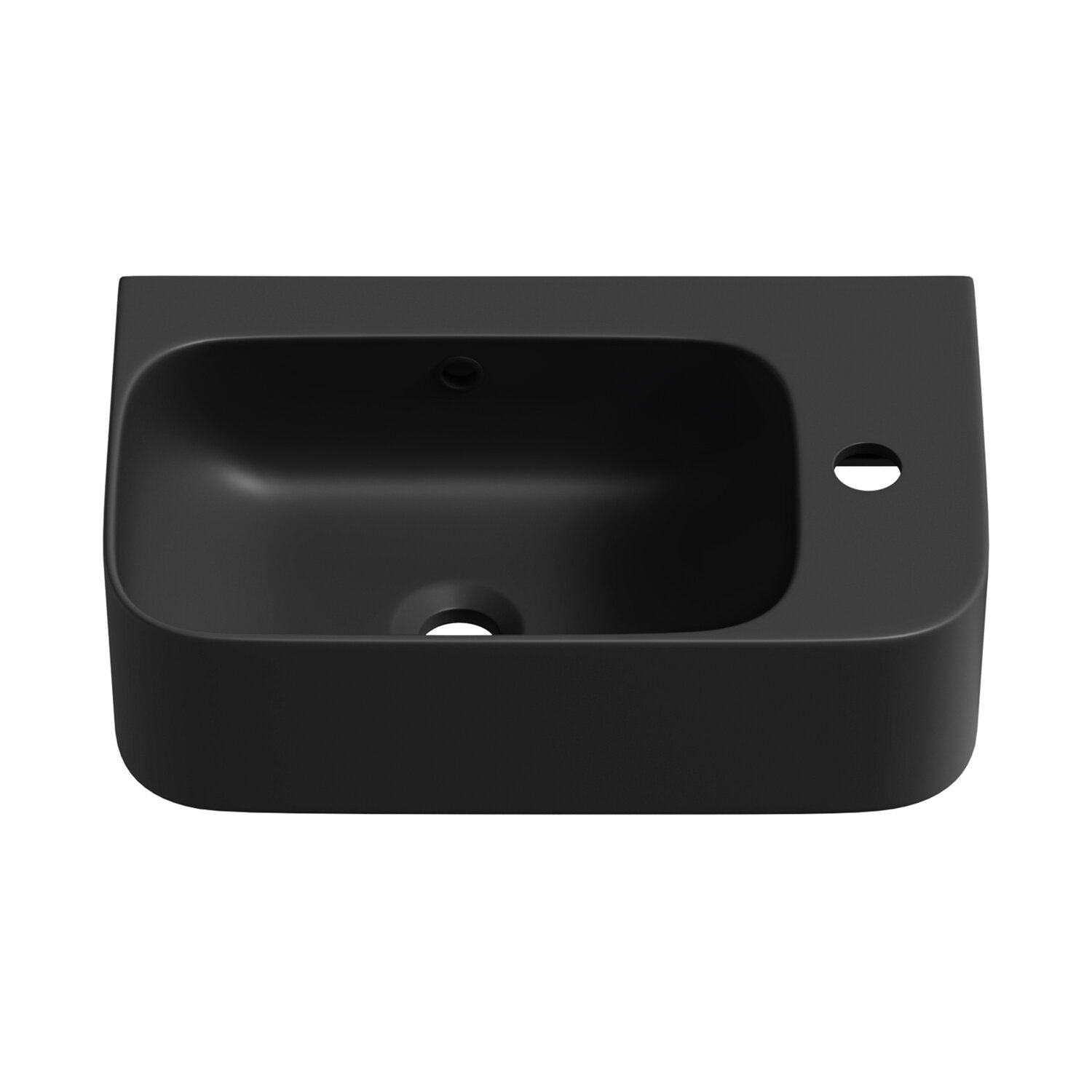 Подвесная или накладная раковина в ванную комнату Lavinia Boho Bathroom Sink 33311062: прямоугольная раковина, ширина умывальника 45 см, цвет матовый черный