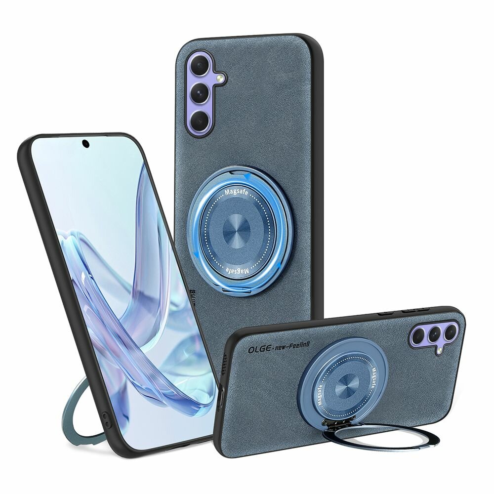 Чехол на Самсунг Галакси A54 5G с поддержкой MagSafe/ магсейф для Samsung Galaxy A54 5G для использования магнитных аксессуаров, противоударный, вращающееся на 360металлическое кольцо