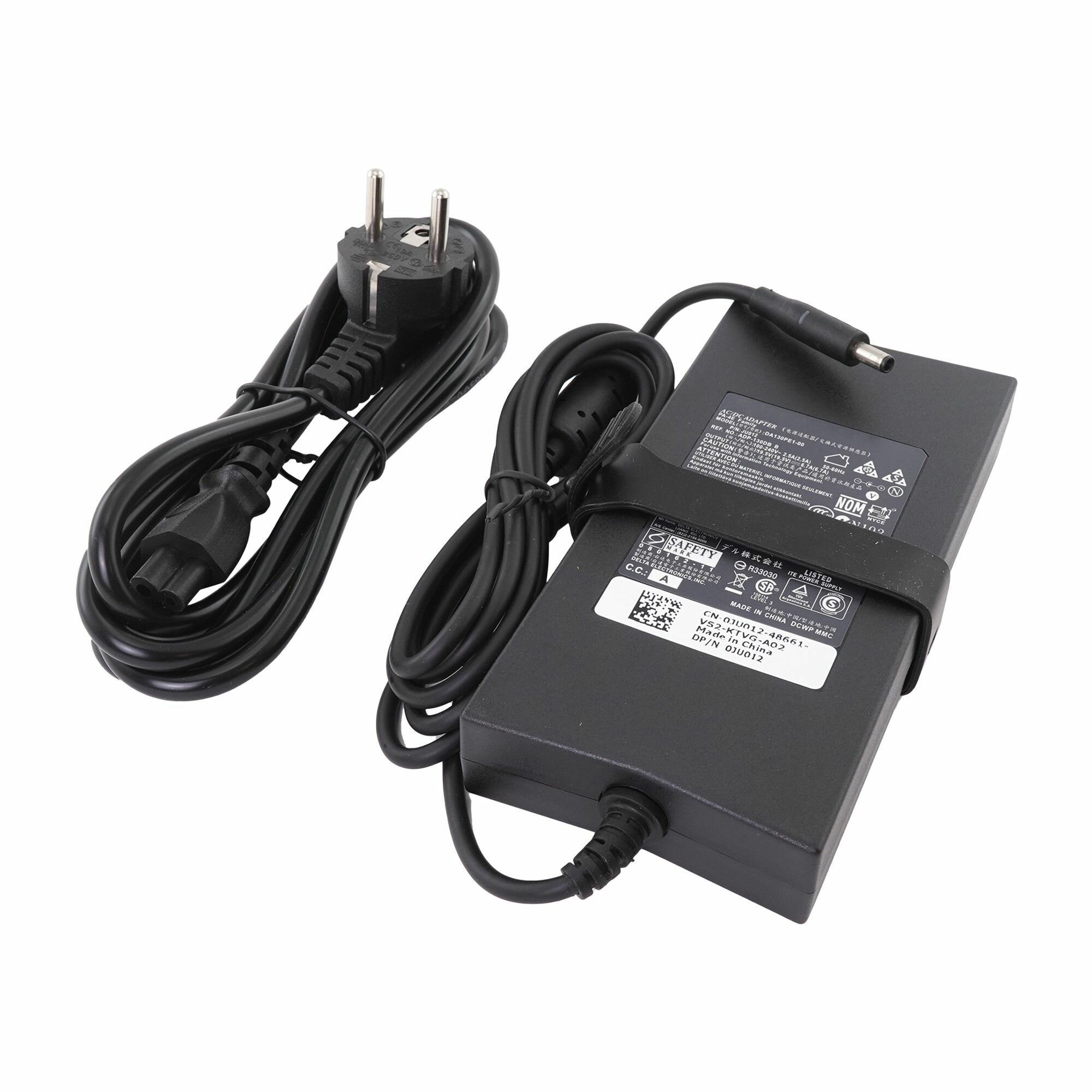Зарядное устройство + силовой кабель питания для ноутбука Dell 19.5V 6.7A (130W) 4.5x3.0мм