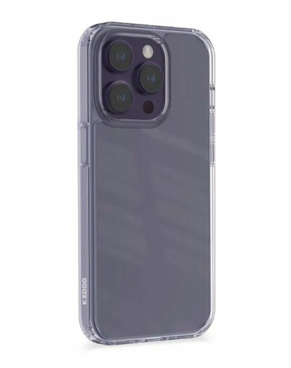 Чехол для Айфона 14 Pro Max Kzdoo GUARDIAN, прозрачно-фиолетовый