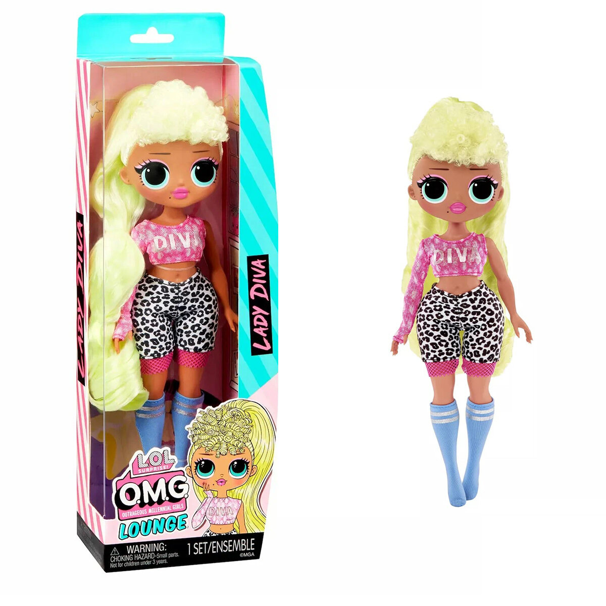 MGA LOL Surprise OMG Lounge Lady Diva / Девочка-кукла в модной одежде, кукла лол большая, кукла лол оригинал