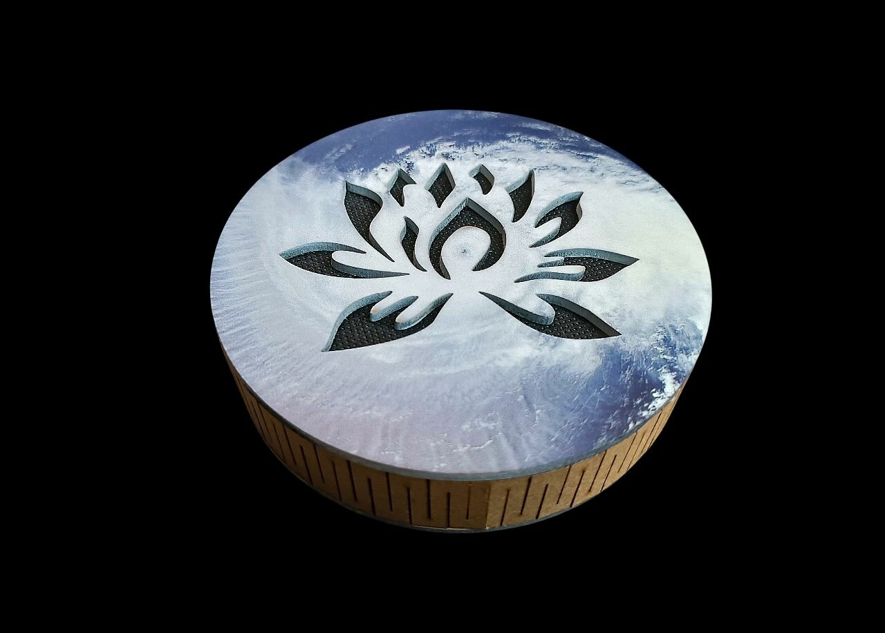 Шум ручья Лотос 120 мм Сине-Фиолетовый волна №4