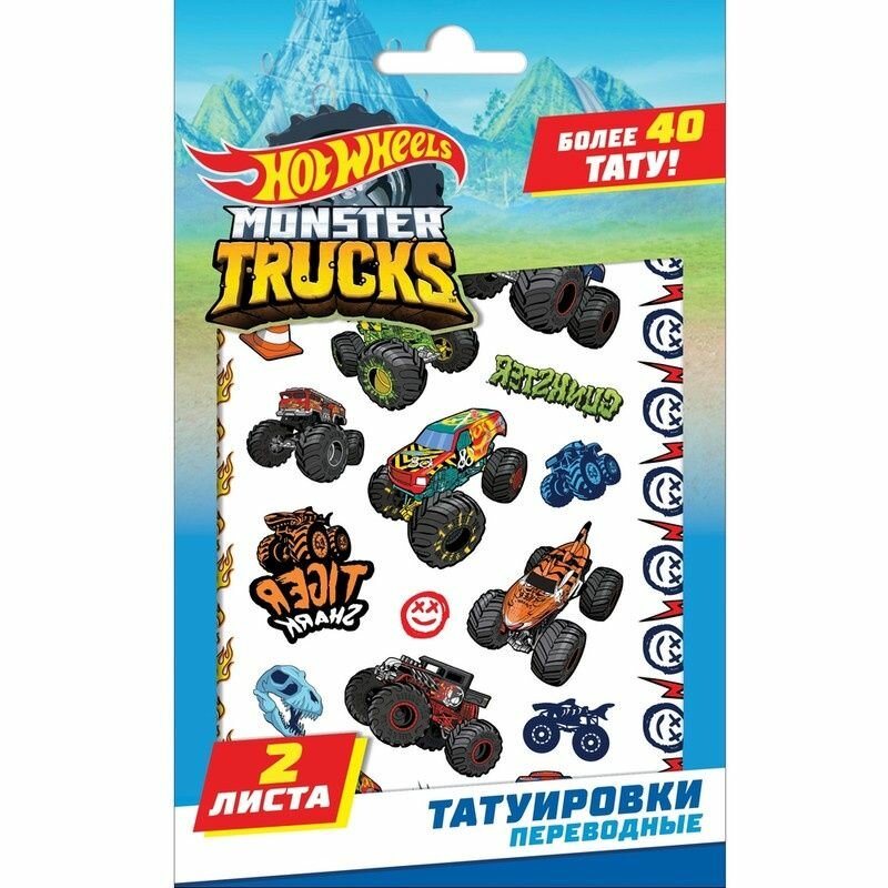 Наклейки-татуировки ND Play "Hot Wheels" 2 листа, дизайн 4