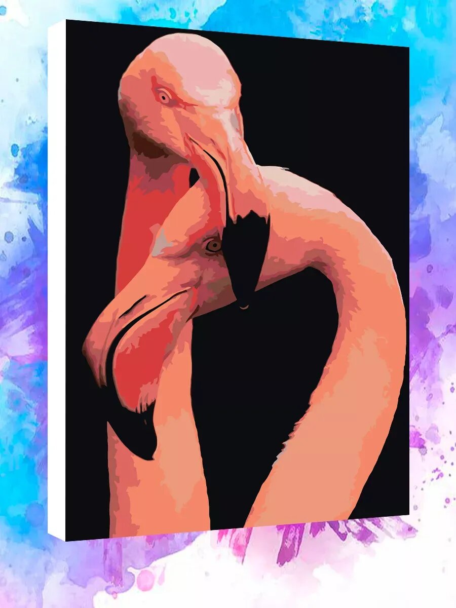 Картина по номерам Фламинго Птицы