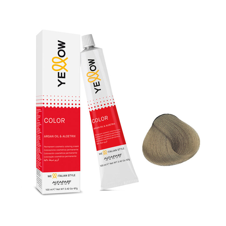 YELLOW PROFESSIONAL Ye Color Permanent Coloring Cream Ye Color Перманентная крем краска 9.1 100 мл