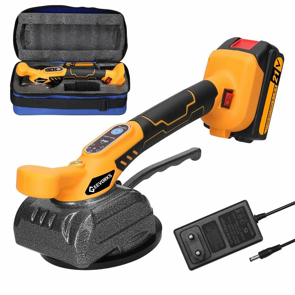 KNOW EASY-1 батарея, Geevorks 21V Электрический вибрационный инструмент для выравнивания плитки, 5 скоростей, Tomshine