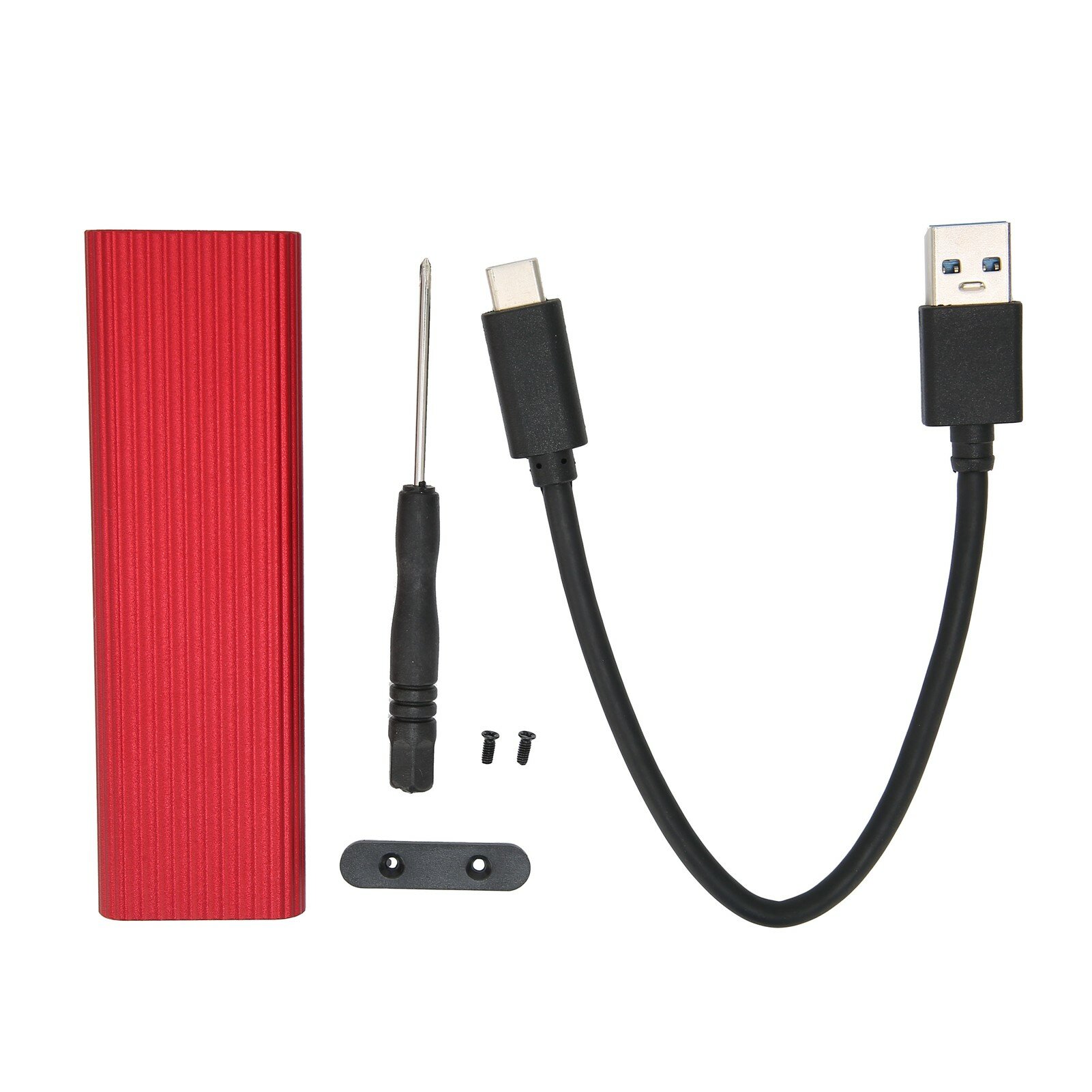 Корпус для внешнего жесткого диска M.2 NGFF SATA SSD, адаптер B+M, совместимый с Windows XP, 7, 8, красный.