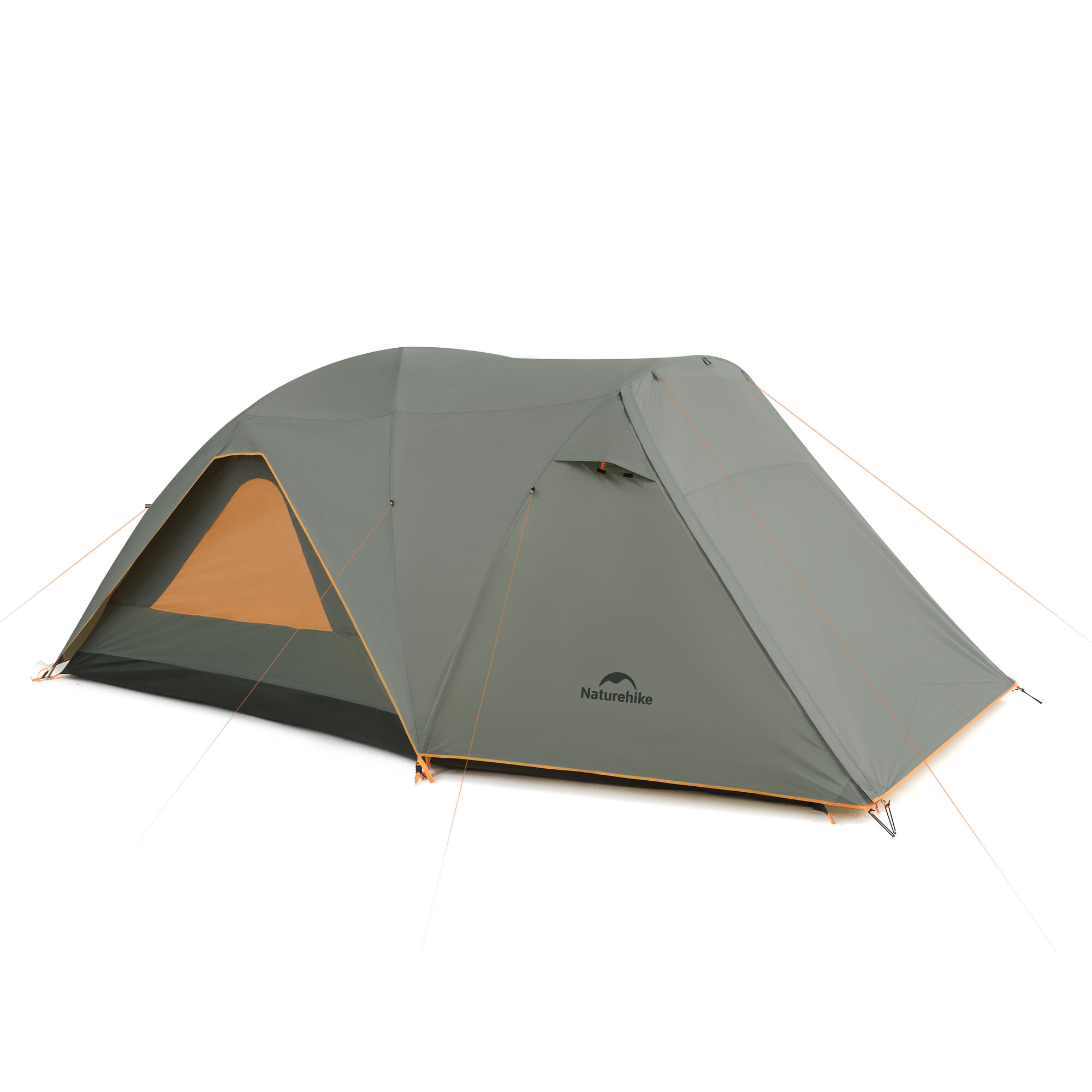 Палатка Naturehike KOTA 4, 8-местная, алюминиевый каркас, темно-зеленая