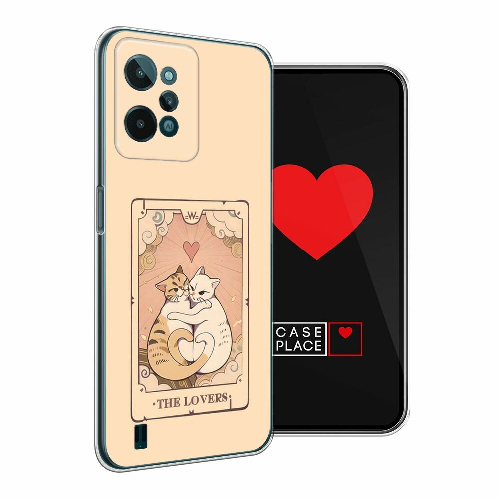 Чехол на Realme C31 / Реалми C31 с принтом "The lovers cats 1 - 14 февраля" — фото 1