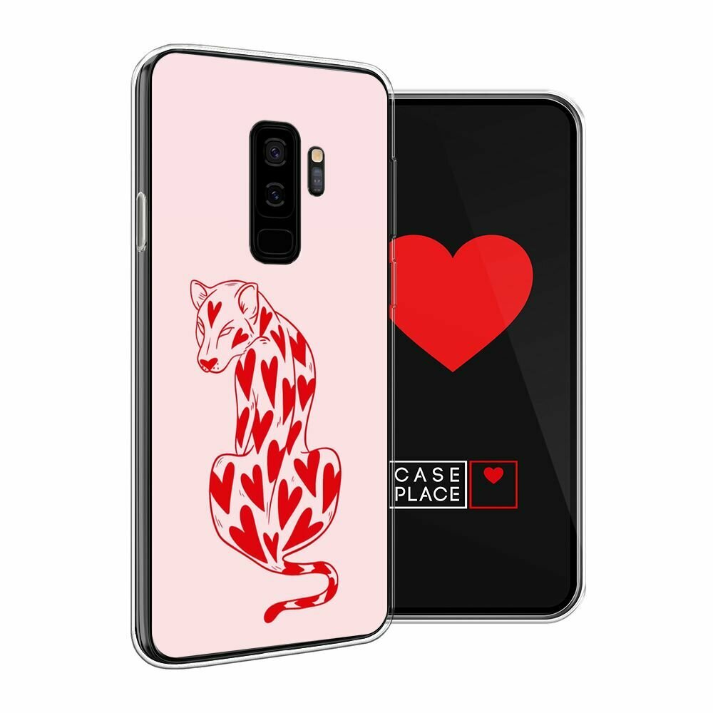 Чехол на Samsung Galaxy S9 + / Самсунг Галакси С9 Плюс с принтом "Heart panther 1 - 14 февраля" — фото 1