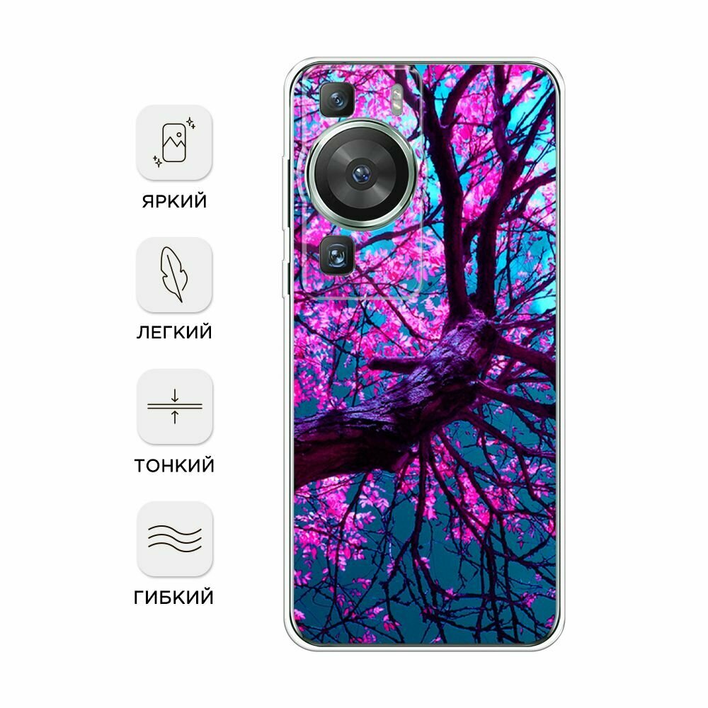 Чехол на Huawei P60/P60 Pro / Хуавей P60/P60 Про с принтом Фиолетовое дерево — фото 1
