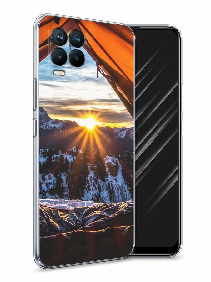 Силиконовый чехол на Realme 8/8 Pro / Реалми 8/8 Про с принтом "Горы 7"