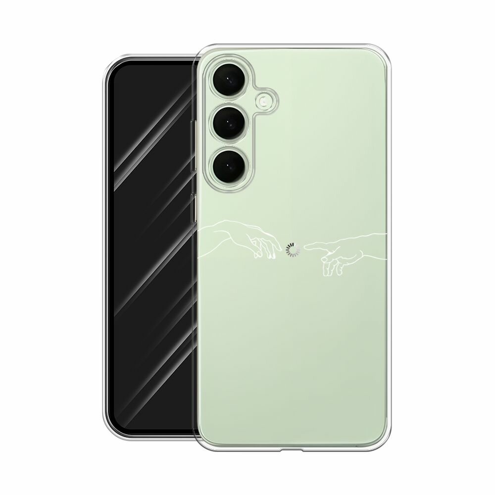 Чехол на Samsung Galaxy S25 Plus / Самсунг S25 Плюс с принтом "Загрузка творения", прозрачный — фото 1