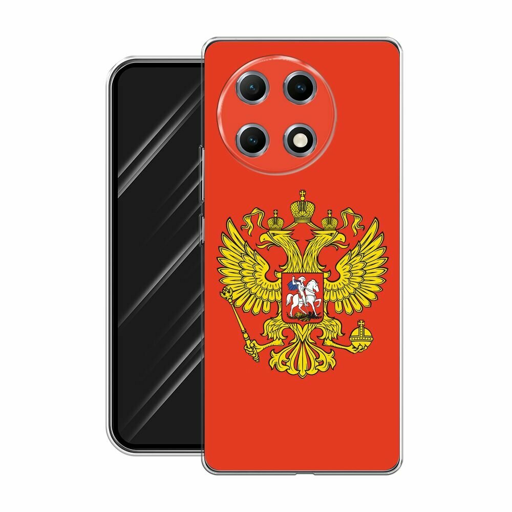 Чехол на Tecno Camon 30S / Текно Камон 30S с принтом "Герб России полотно" — фото 1
