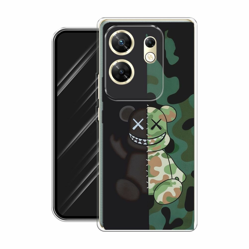 Чехол на Infinix Zero 30 4G / Инфиникс Зеро 30 4G с принтом "KAWS 23 февраля 1" — фото 1
